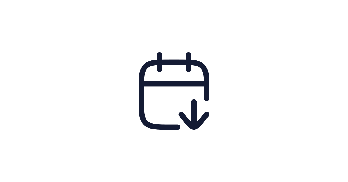 Calendar Arrow Down Icon Free Download | PNG, SVG & Icon Font Format